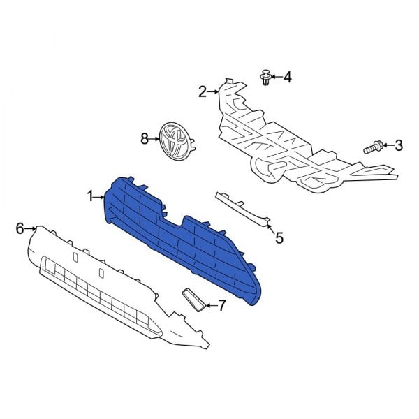 Toyota OE 5310242010 - Front Upper Grille