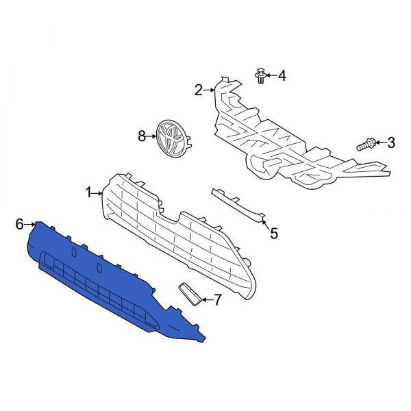 Toyota OE 531130R131C0 - Front Lower Grille