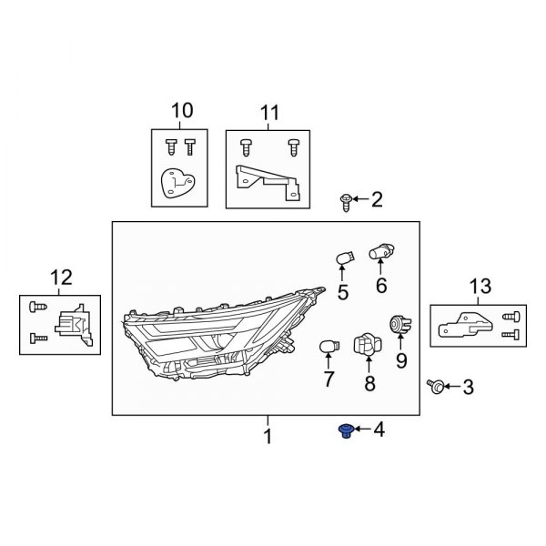 Toyota OE 9018906238 - Headlight Grommet