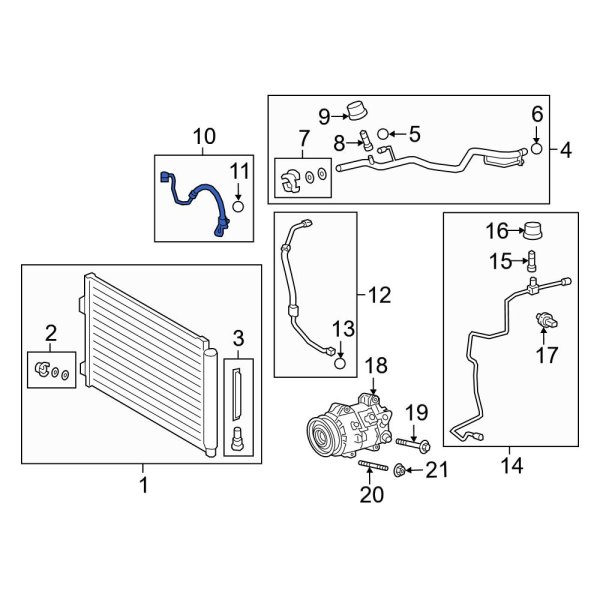 Toyota OE 887110R010 - A/C Refrigerant Discharge Hose