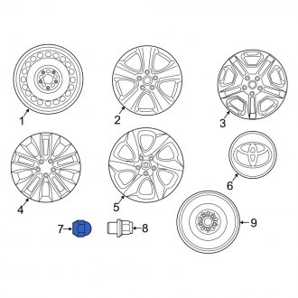 Toyota Corolla OEM Wheels & Tires | Lug Nuts, TPMS Sensors — CARiD.com