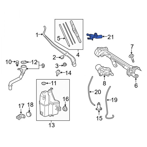 Toyota OE 8538130220 - Front Windshield Washer Nozzle
