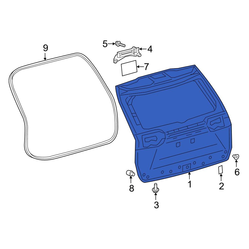 Toyota OE 670050R300 - Rear Liftgate
