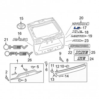 Toyota RAV4 Trunk & Tailgate Moldings — CARID.com