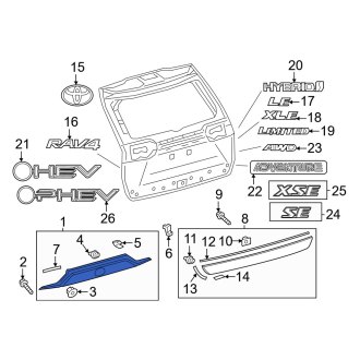 Toyota RAV4 Trunk & Tailgate Moldings | CARiD