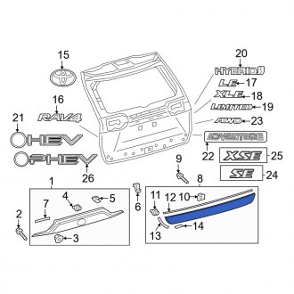 Toyota RAV4 Trunk & Tailgate Moldings | CARiD