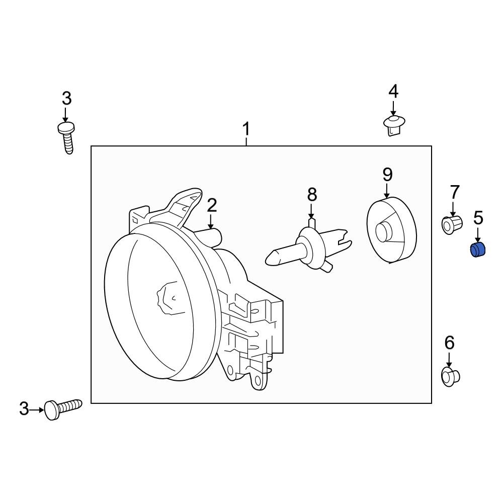 Toyota OE 8119935010 - Headlight Fastener Clip