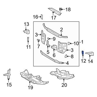 Toyota FJ Cruiser Header Panel Brackets & Hardware | CARiD