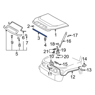 Toyota FJ Cruiser Hood Weatherstripping Seals — CARiD.com