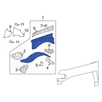 Toyota FJ Cruiser Inner Fenders - Wells, Liners, Shields | CARiD