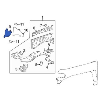 Toyota FJ Cruiser Inner Fenders - Wells, Liners, Shields | CARiD