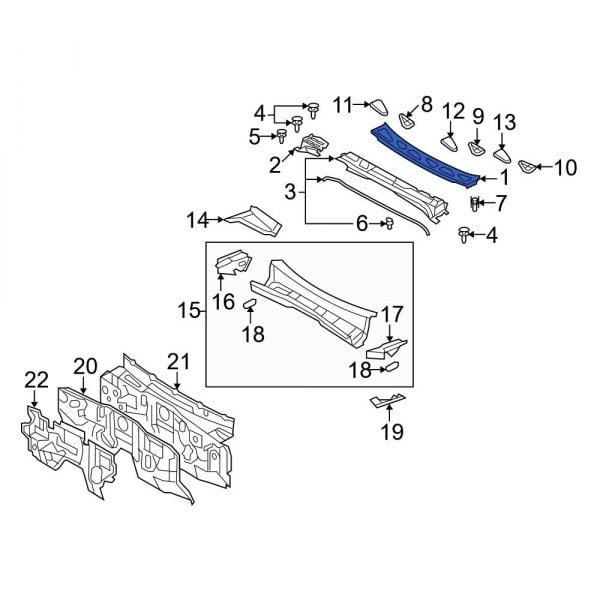 Toyota OE 5570935010 - Cowl Cover