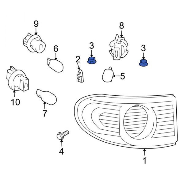 Toyota OE 90178A0014 - Tail Light Nut