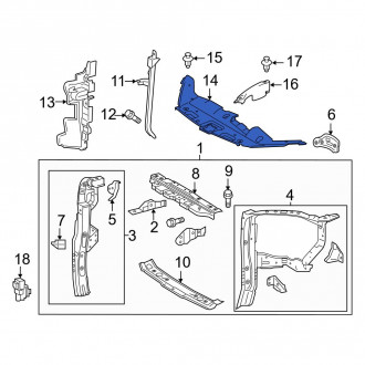 Toyota Highlander Radiator Support Covers | CARiD