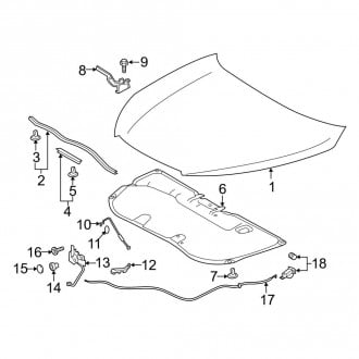 2014 Toyota Highlander Hood Release Cables & Handles | CARiD