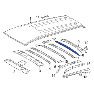 Toyota Highlander OEM Roofs & Parts | Panels, Drip Rails — CARiD.com