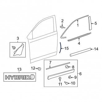 Toyota Highlander Door Moldings - Side, Edge, Belt | CARiD