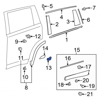 Toyota Highlander OEM Doors & Parts - Shells, Panels, Armrests | CARiD