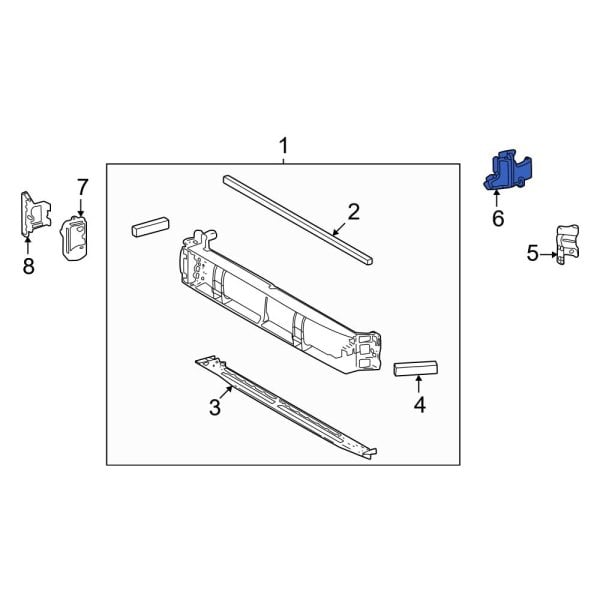 Toyota OE 531880E010 - Front Right Radiator Shutter Bracket