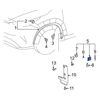 Toyota Highlander Replacement Fender Moldings & Trim — CARiD.com