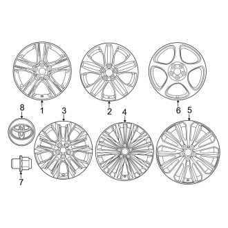 2022 Toyota Highlander OEM Wheels - Original Steel & Alloy Wheels | CARiD