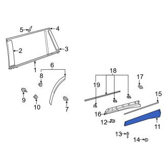 Toyota Highlander Door Moldings - Side, Edge, Belt | CARiD