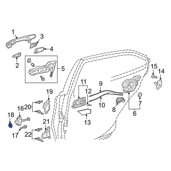 Toyota OE 90178A0023 - Door Check Nut