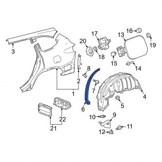 Toyota Highlander Replacement Fender Seals - Front & Rear | CARiD