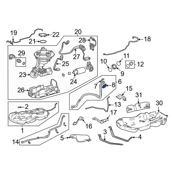 Toyota OE 583680R010 - Fuel Filler Neck Bracket