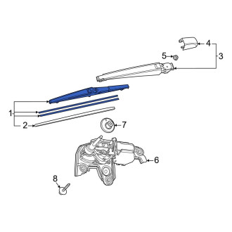 Toyota Highlander OEM Wiper Blade & Washer Parts | Motors, Arms — CARiD.com