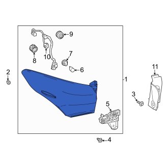 Toyota Highlander OEM Tail Lights | LED, Fiber Optic — CARiD.com