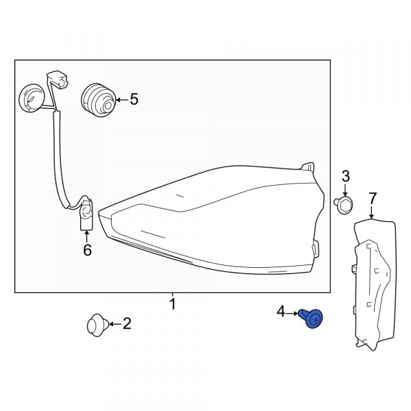 Toyota OE 9018906242 - Tail Light Grommet