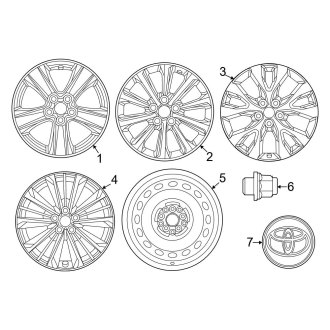 2025 Toyota Grand Highlander Replacement Factory Wheels & Rims | CARiD