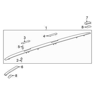 2024 Toyota Grand Highlander OEM Roofs & Parts - Panels, Drip Rails | CARiD