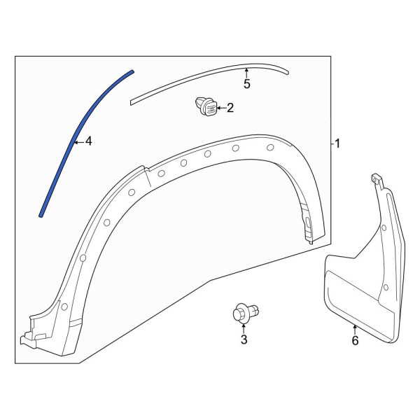 Toyota OE 756960E030 - Front Wheel Arch Molding Gasket