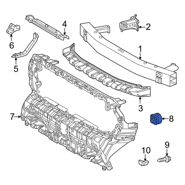 Toyota OE 9018206009 - Bumper Cover Support Rail Nut