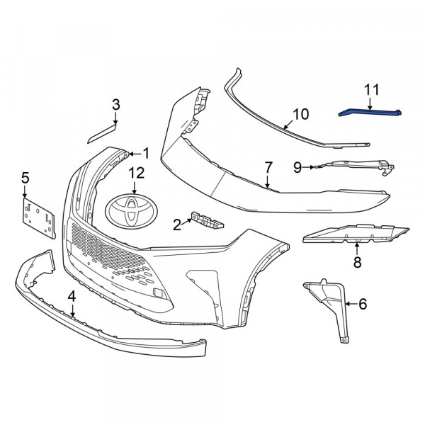 Toyota OE 7531430080 - Front Bumper Cover Emblem