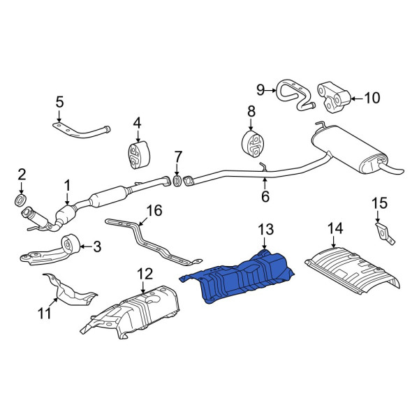 Toyota OE 5815230120 - Center Rear Floor Pan Heat Shield