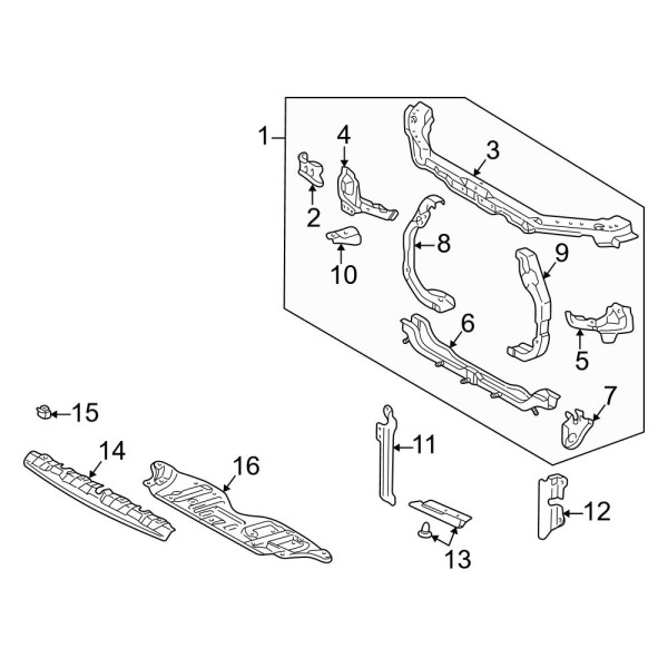 Toyota OE 5320133110 - Front Radiator Support Panel