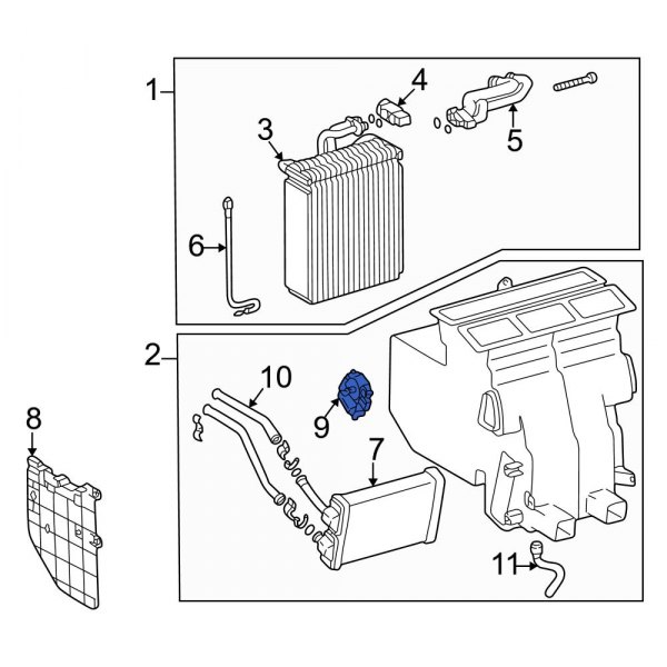 Toyota OE 8710606100 - HVAC Air Inlet Door Actuator