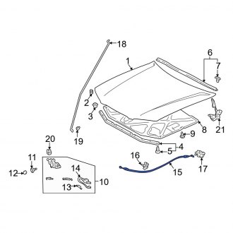 Toyota Camry Hood Release Cables & Handles | CARiD