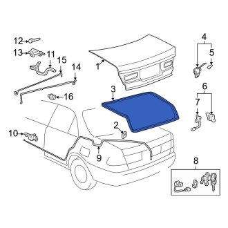Toyota Camry Trunk & Tailgate Seals — CARID.com