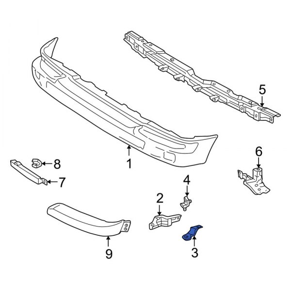 Toyota OE 5214635020 - Left Bumper Face Bar Bracket