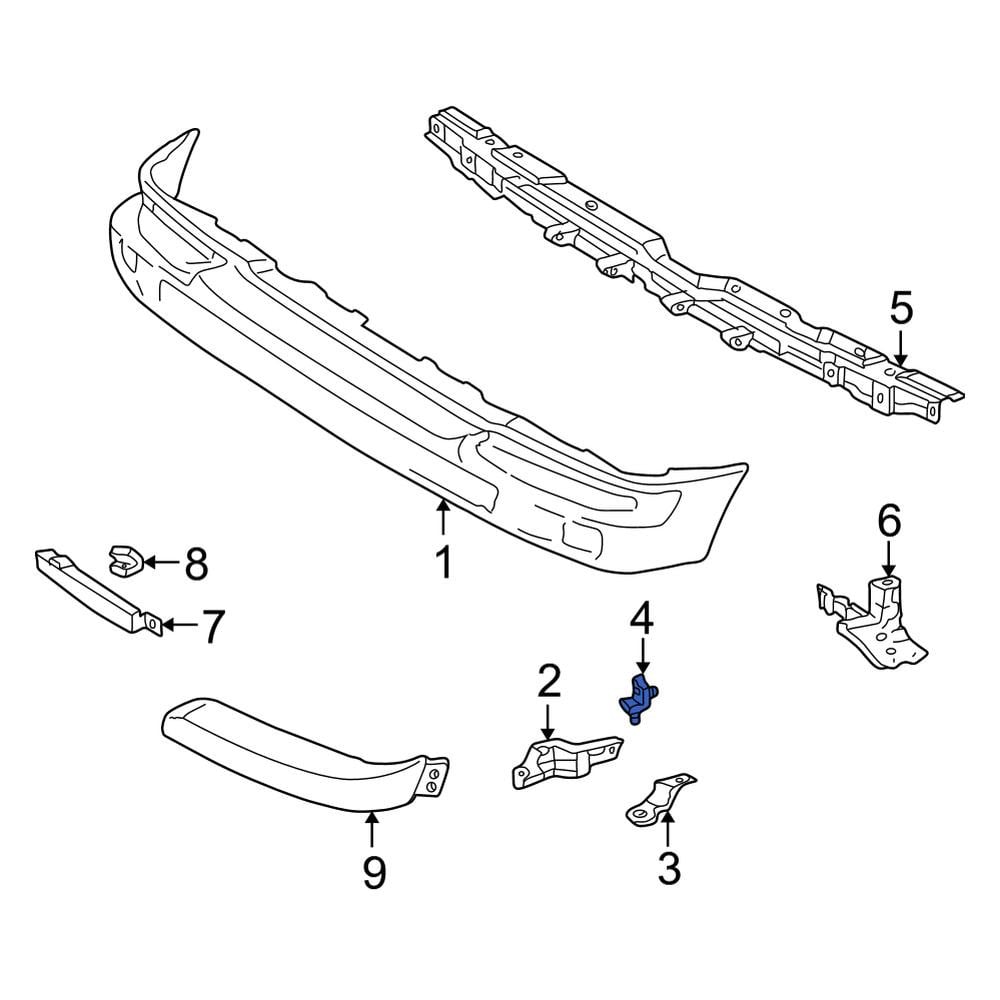 Toyota OE 5254935020 - Front Left Bumper Face Bar Bracket