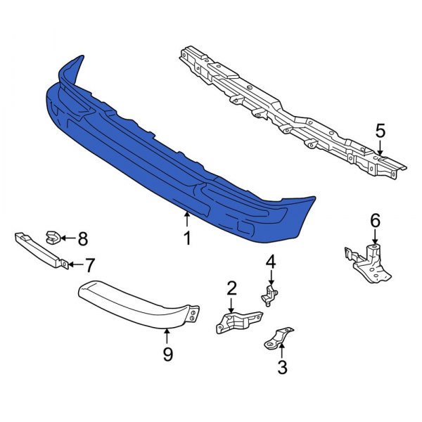 Toyota OE 5391104090 - Front Bumper Face Bar