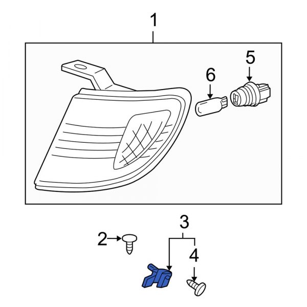 Toyota OE 5313804010 - Left Parking & Side Marker Light Clip