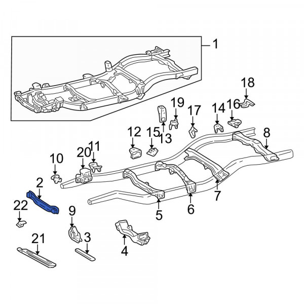 Toyota OE 5102135050 - Front Bumper Face Bar Reinforcement Beam