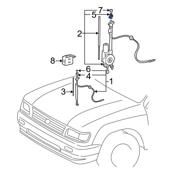 Toyota OE 8639204030 - Radio Antenna Base