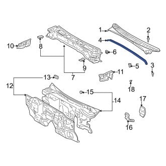 Toyota Tacoma Hood Weatherstripping Seals — CARiD.com