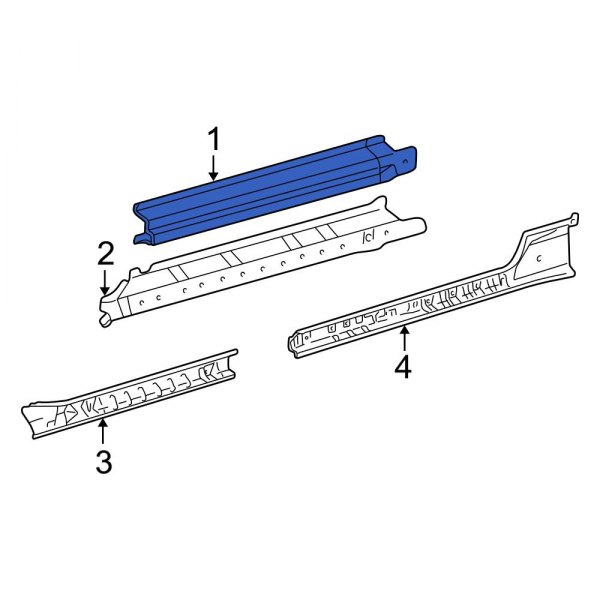 Toyota OE 6141204031 - Left Outer Rocker Panel